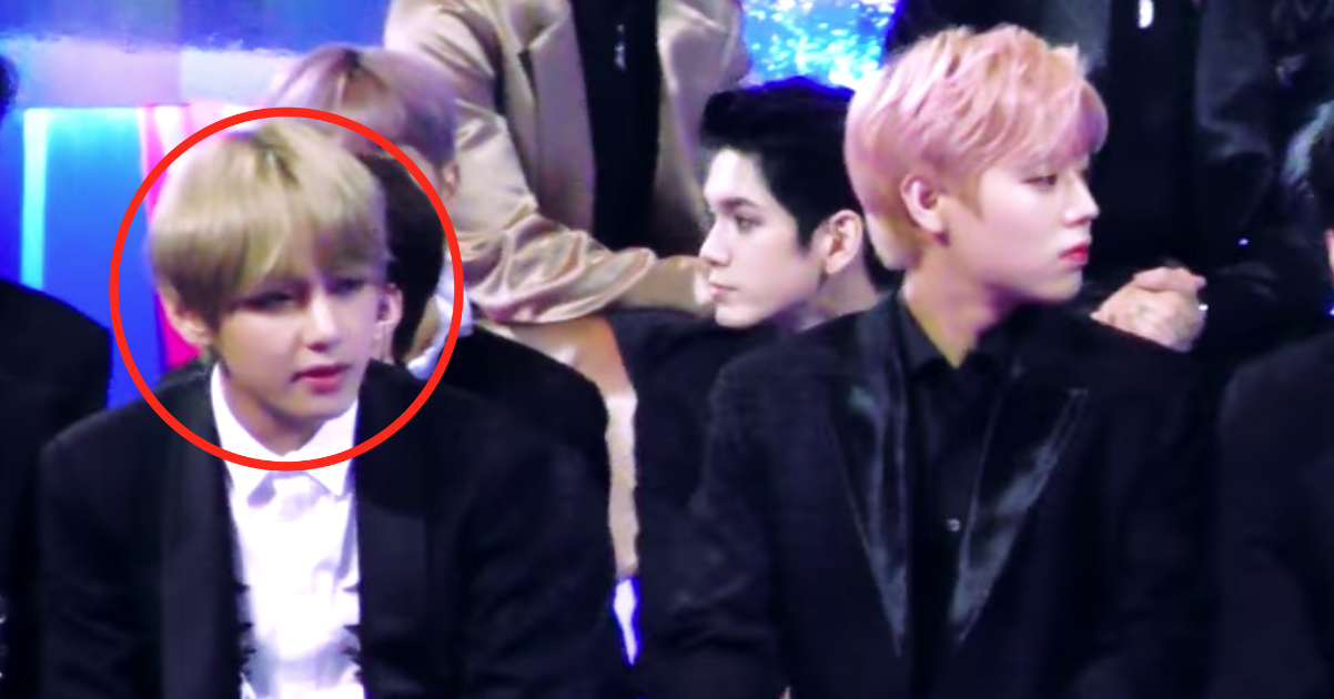 Wanna One Jihoon notices BTS V beside him... and FREAKS OUT